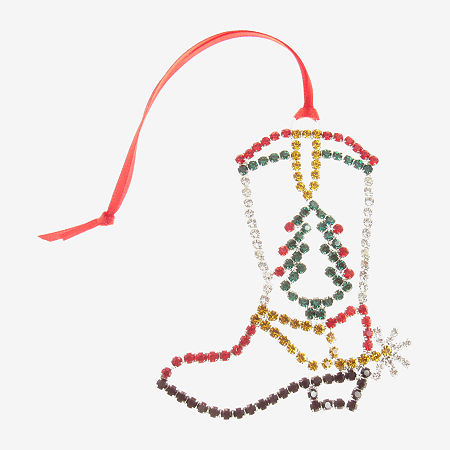 Click here for Vieste Rosa Rhinestone Cowboy Boot Christmas Ornam... prices