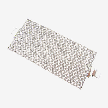 Click here for Vieste Rosa Silver Tone Mesh Pave Wide Womens Cuff... prices