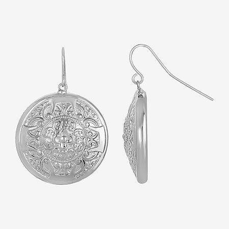 Click here for 1928 Silver Tone Womens Round Drop Earrings  One S... prices