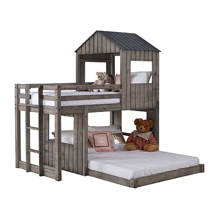 Click here for Campsite Twin over Full Loft Bunkbed  One Size  Br... prices