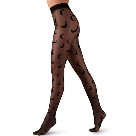 Lechery Moon Sheer Pantyhose Tights SKU11129 - Black