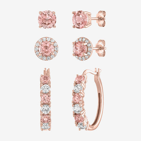 Click here for Gemstone 14K Gold Over Silver 3 Pair Jewelry Set... prices