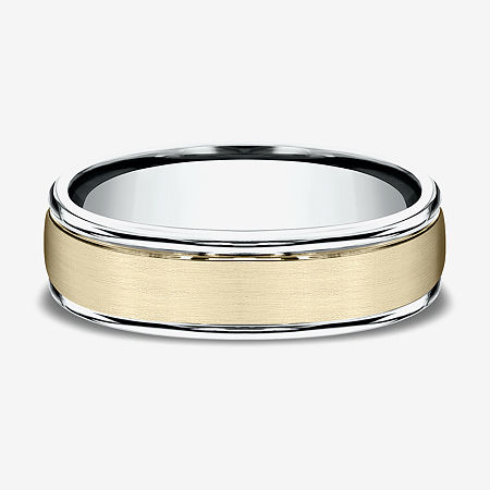 Click here for Mens 6MM 10K Two Tone Gold Wedding Band  12 1/2  T... prices