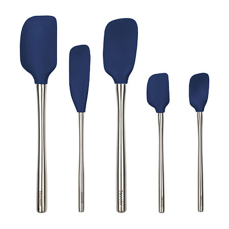 Tovolo 5-Pc. Flex-Core Stainless Steel-Handle Spatula Set - Deep Indigo