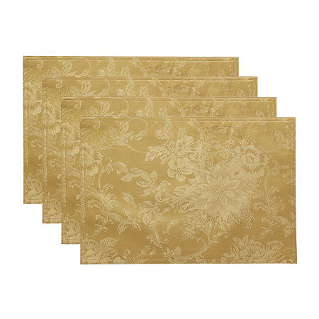 Click here for Elrene Home Fashions Poinsettia Elegance Set 4-pc.... prices