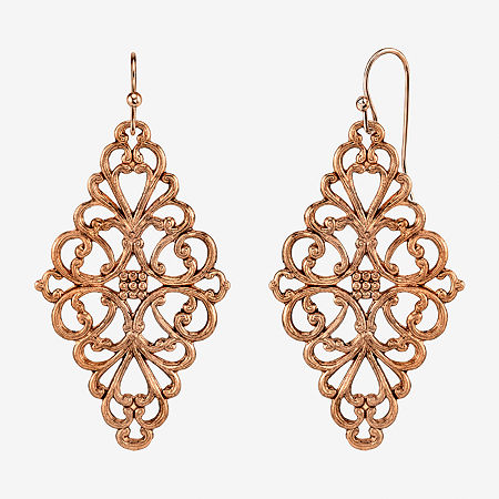 Click here for 1928 Filigree Womens Diamond Drop Earrings  One Si... prices