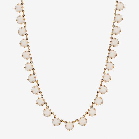 Click here for 1928 Womens White 16 Inch Collar Necklace  One Siz... prices