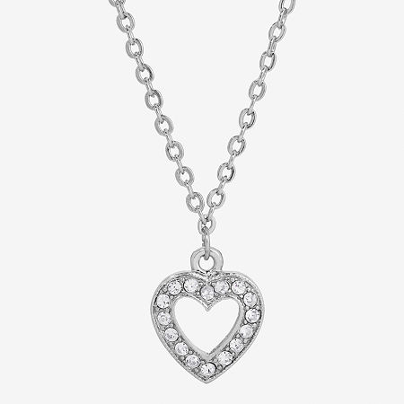 Click here for 1928 Womens Crystal Alloy Heart 16 Inch Pendant Ne... prices