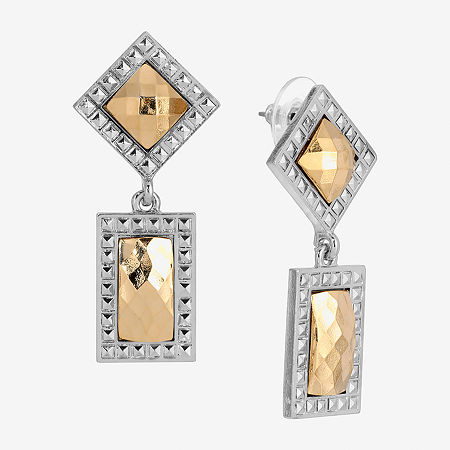 Click here for 1928 Womens Square Drop Earrings  One Size  Yellow prices