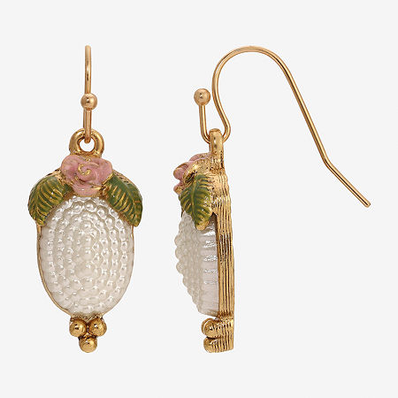 Click here for 1928 Womens Flower Drop Earrings  One Size  Pink prices