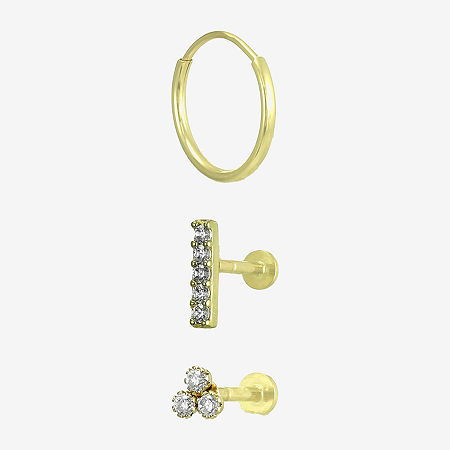 Click here for Gold Addiction Womens Cubic Zirconia 10K Gold 3 Pa... prices