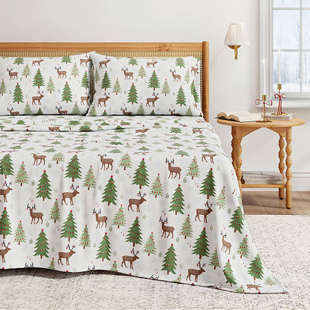 Click here for Linery Cotton Holiday Print Flannel Wrinkle Resist... prices