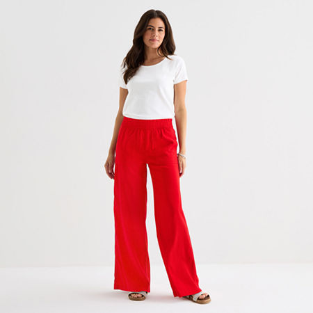 Click here for St. Johns Bay Womens Tall Wide Leg Mid Rise Pull-O... prices