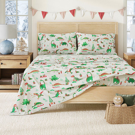 Click here for Linery Holiday Print Flannel Sheet Set  One Size... prices
