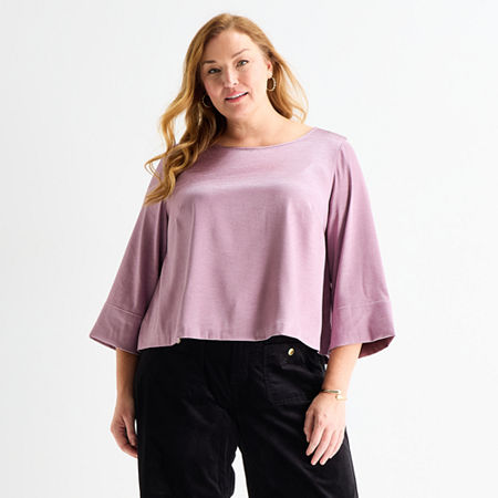 Click here for Liz Claiborne Womens Plus Boat Neck 3/4 Sleeve Sat... prices