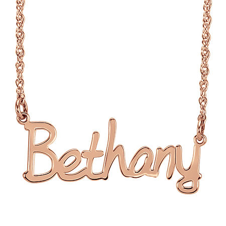 Click here for Personalized 30mm Name Necklace  One Size  Pink prices