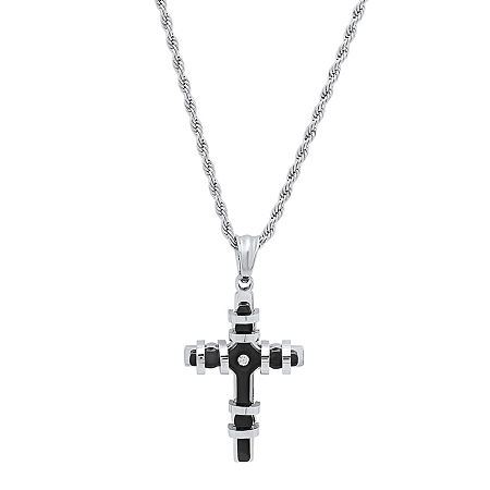 Click here for Mens Diamond Accent Cubic Zirconia Stainless Steel... prices