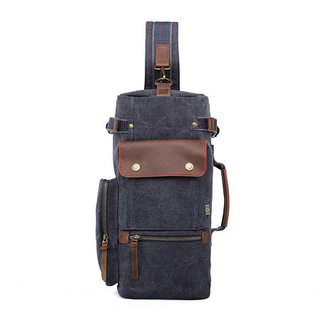 Tsd Brand Hill Side Canvas Sling Bag - Navy