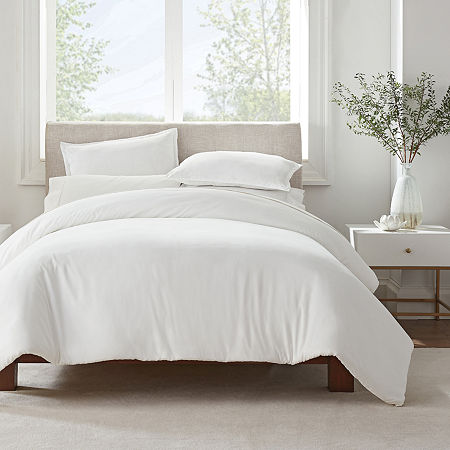 Click here for Serta Simply Clean Duvet Cover  One Size  White prices