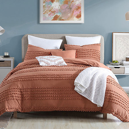 Swift Home Magnificent Marilla Dot 5 Piece Comforter Set  Full/Queen - Brick