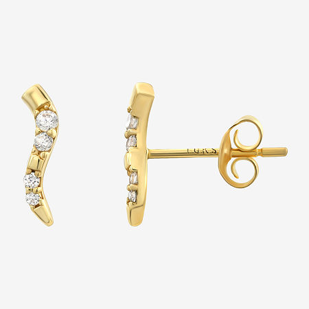 Click here for Cubic Zirconia 14K Gold 9.6mm Stud Earrings  One S... prices