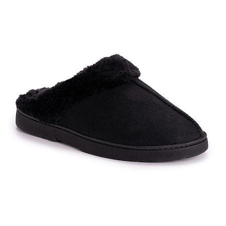 Click here for Muk Luks Womens Faux Suede Clog Slippers - Black prices
