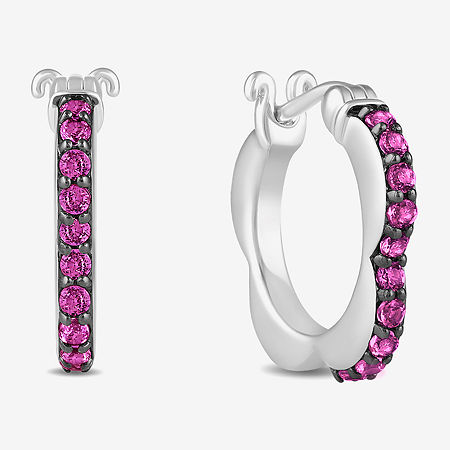 Click here for Womens Lab Created Pink Sapphire Sterling Silver 1... prices