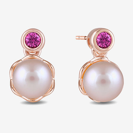 Click here for Womens Lab Created Pink Cultured Freshwater Pearl... prices