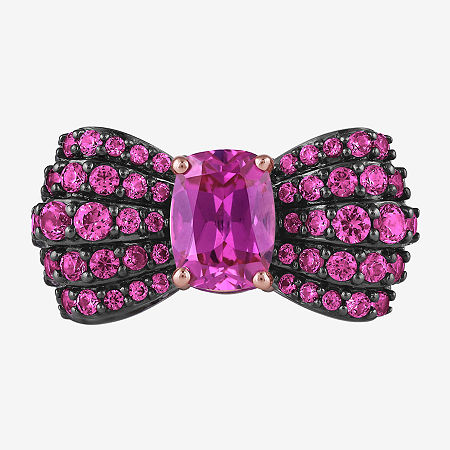 Click here for Womens Diamond Accent Genuine Pink Sapphire 10K Ro... prices
