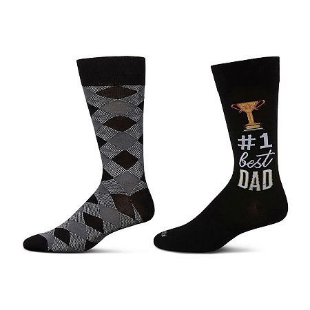 Click here for MeMoi Mens 2 Pair Crew Socks  10-13  Black prices