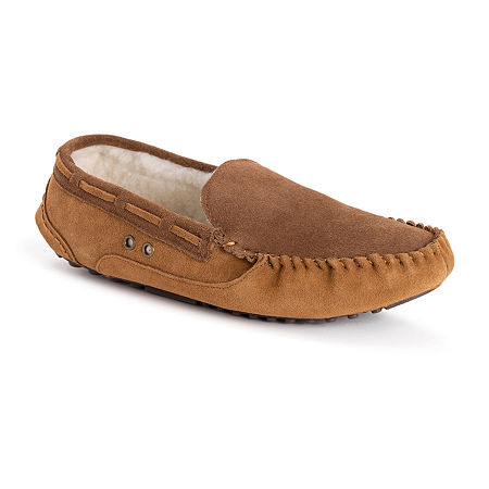 Muk Luks Mens Emmett Moccasin Slippers - Camel