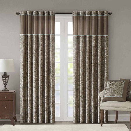 Click here for Madison Park Aubrey Jacquard Room Darkening Curtai... prices