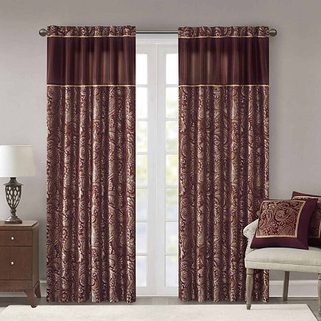 Click here for Madison Park Aubrey Jacquard Room Darkening Curtai... prices