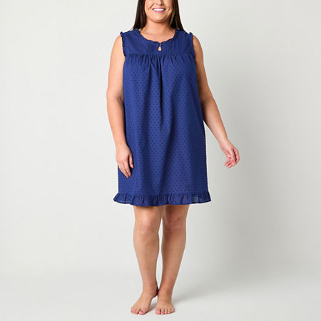 Click here for Adonna Womens Keyhole Neck Sleeveless Plus Nightgo... prices