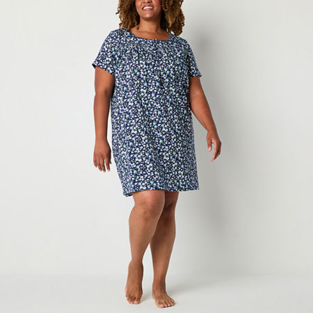 Click here for Adonna Womens Short Sleeve Plus Nightgown  1x  Blu... prices