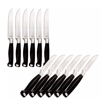 BergHOFF Bistro Stainless Steel 12-Pc. Steak Knife Set - Black