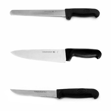 BergHOFF Essentials Stainless Steel 3-pc. Knife Set  One Size  Black