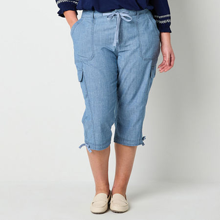 Click here for St. Johns Bay Womens Straight Mid Rise Plus Capri... prices