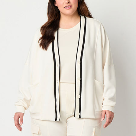 Click here for Stylus Womens Y Neck Long Sleeve Button Plus Cardi... prices