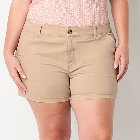 Click here for a.n.a Womens 4 1/2 Mid Rise Chino Short-Plus  22w... prices