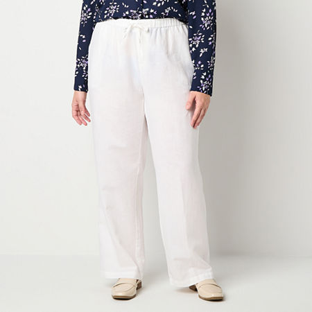Click here for Liz Claiborne Linen Womens Wide Leg Mid Rise Plus... prices