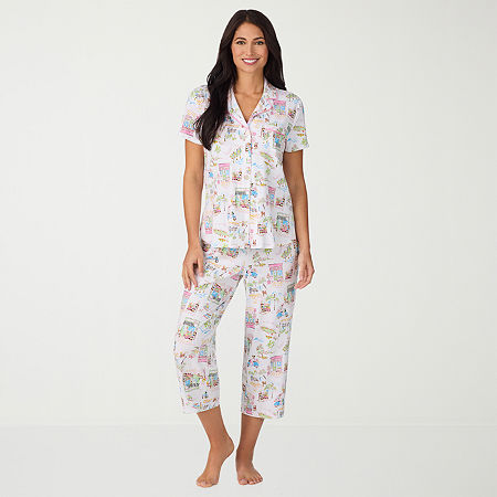 Click here for Cuddl Duds Womens Cropped Notch Collar Pajama Top... prices