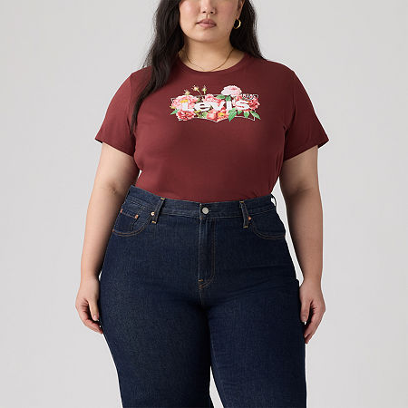 Click here for Levis Womens Plus Perfect Tee  1x  Red prices