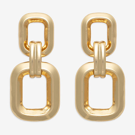 Click here for Bold Elements Gold Tone Womens Drop Earrings  One... prices