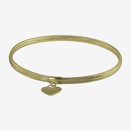 Click here for Made in Italy Womens 10K Gold Heart Stretch Bracel... prices