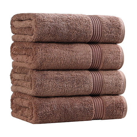 Superior Solid Quick Drying 100 Egyptian Cotton 4-Pc Bath Towel Set - Mocha