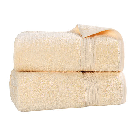 Superior Solid Quick Drying 100 Egyptian Cotton 2-Pc Bath Sheet Set - Canary