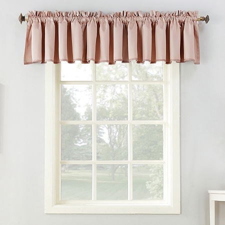 Grant Room Darkening Rod Pocket Curtain Valance - Blush