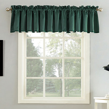 Grant Room Darkening Rod Pocket Curtain Valance - Everglade