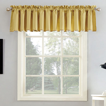 Grant Room Darkening Rod Pocket Curtain Valance - Flax